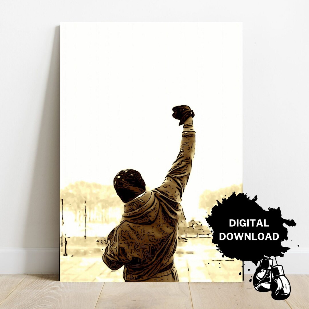 Rocky Balboa Poster, Heavyweight Champion, Boxing Goat, Printable Wall ...
