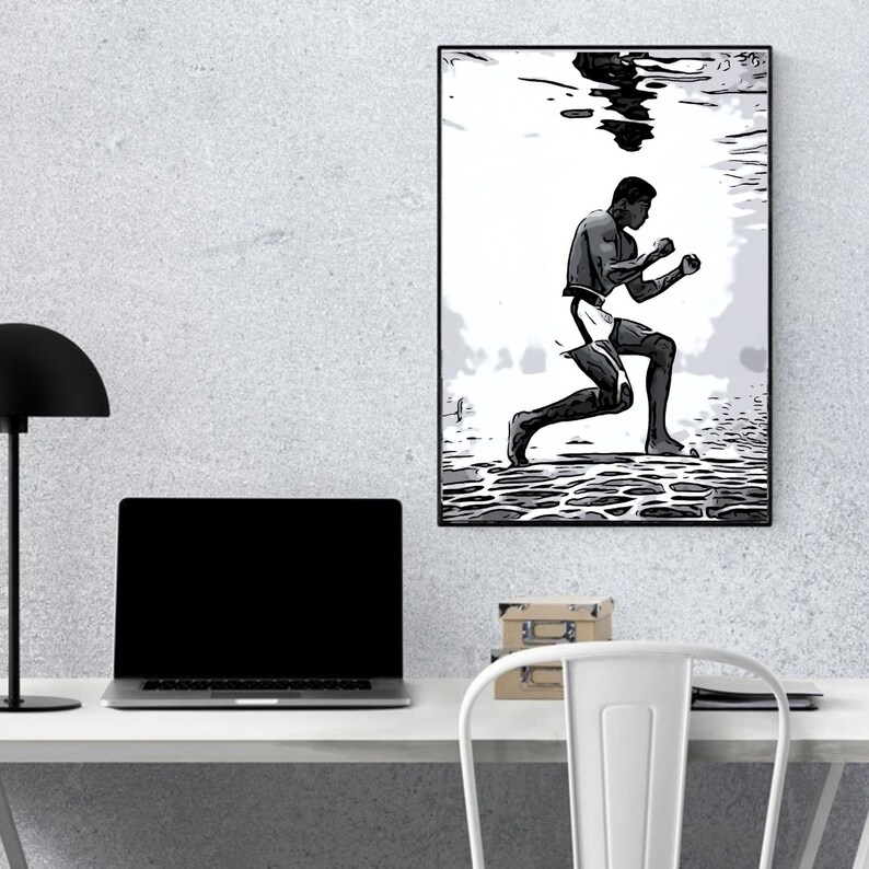 Muhammad Ali Underwater Poster, Printable Wall Art, Boxing Poster ...