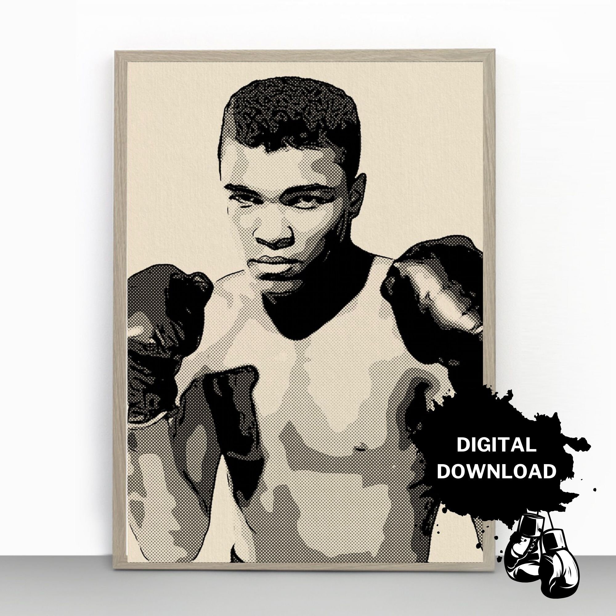Muhammad Ali Poster, Boxing Legend, Greatest of All Time, Wall Art ...