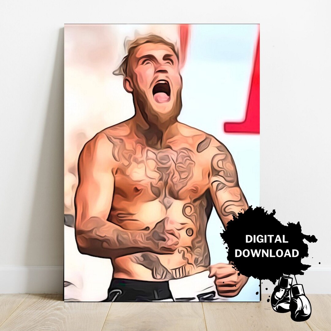 Jake Paul Boxing Poster, Printable Wall Poster, Boxing Maverick ...