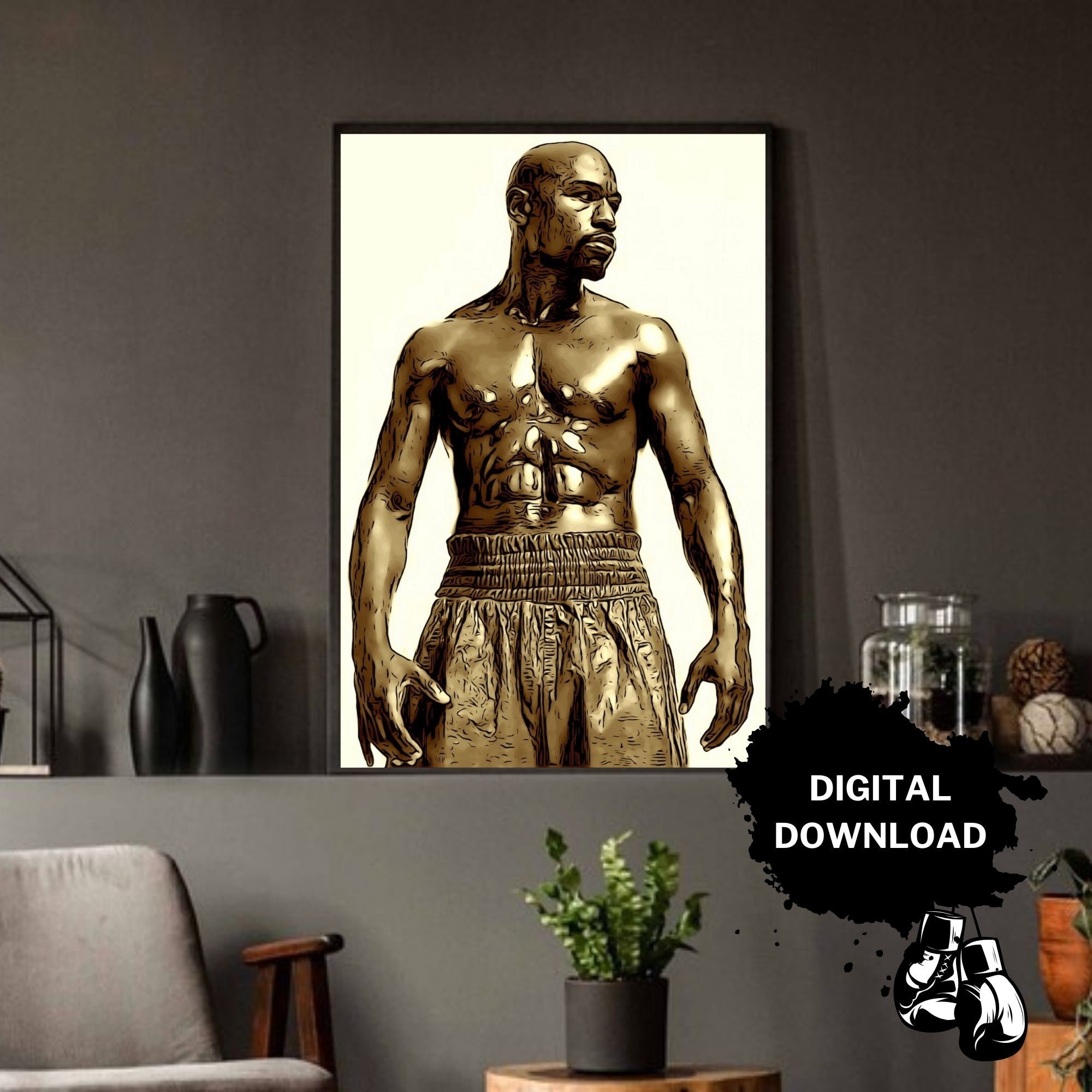 Floyd Mayweather Fighter Poster, Boxing Legend , Printable Wall Art ...