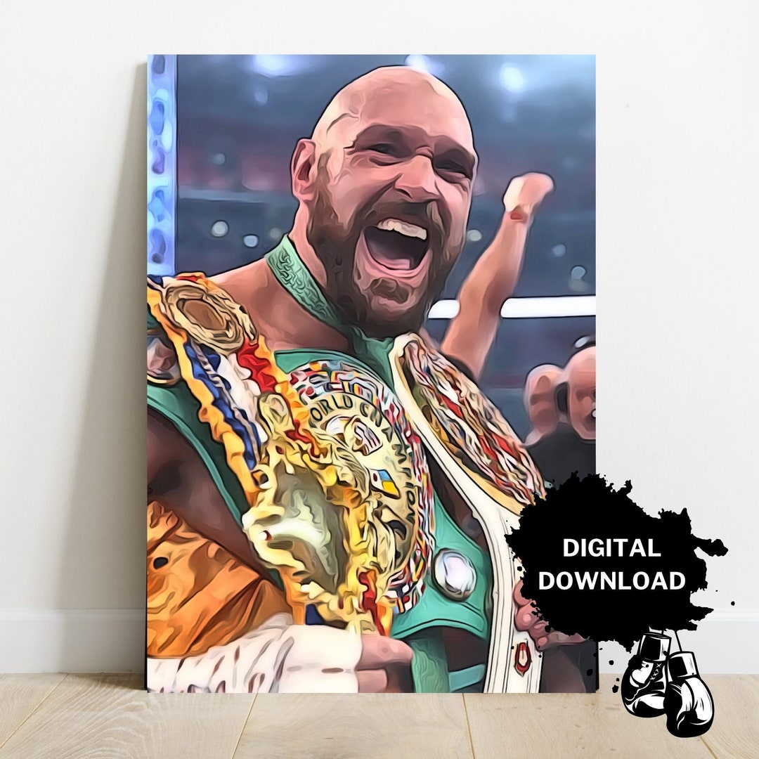 Tyson Fury Poster, Heavyweight Legend, All Time Great , Printable Wall ...