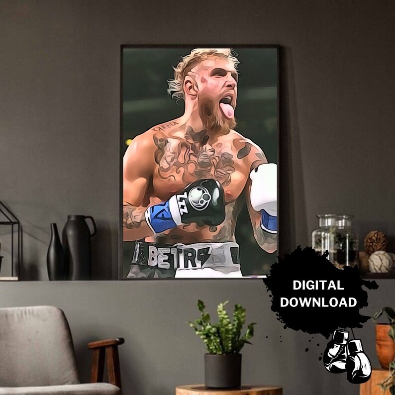 Jake Paul Wall Art, Printable, Boxing Poster, Influencer, Influencer ...