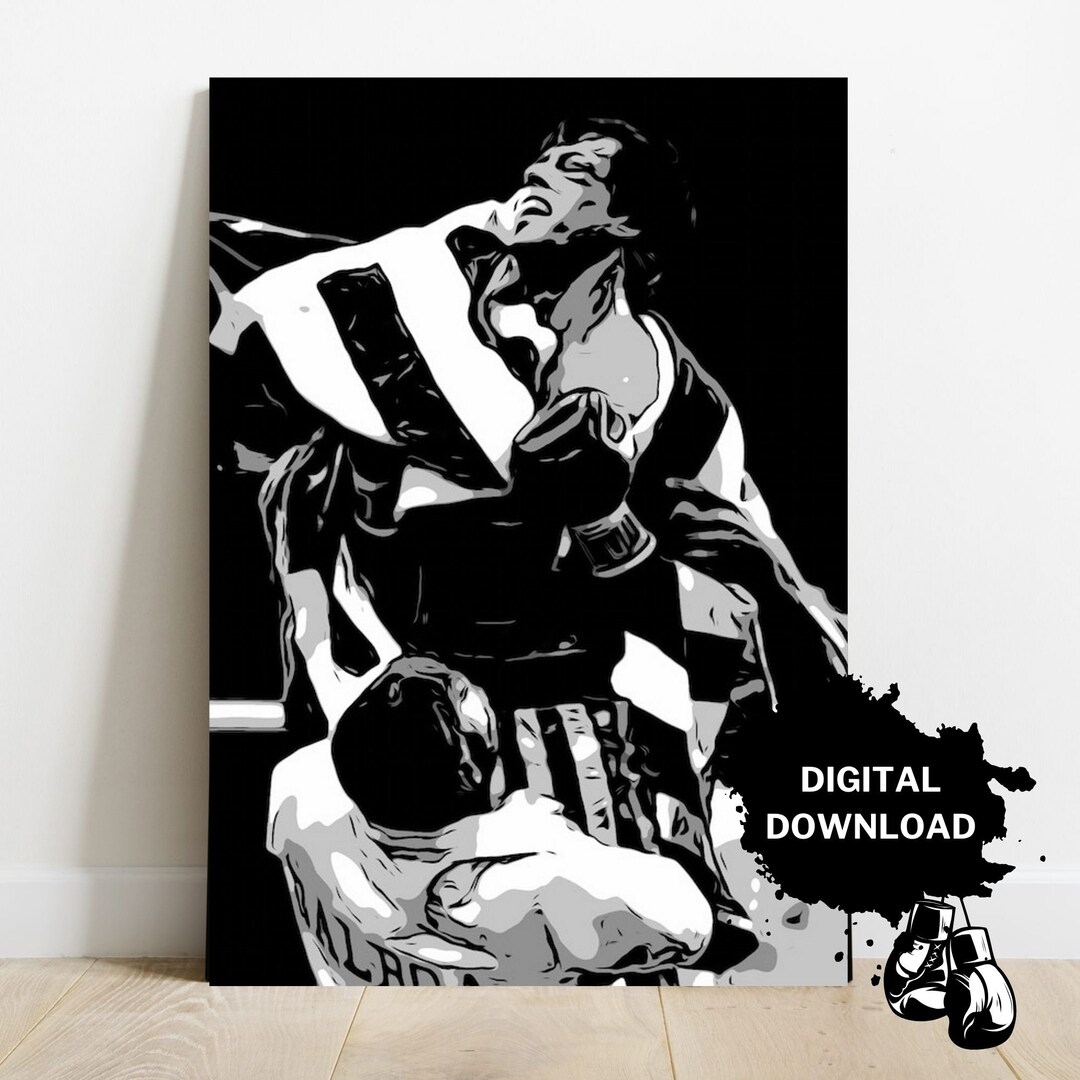 Rocky Balboa Boxing Poster, Heavyweight Champion, All Time Great ...