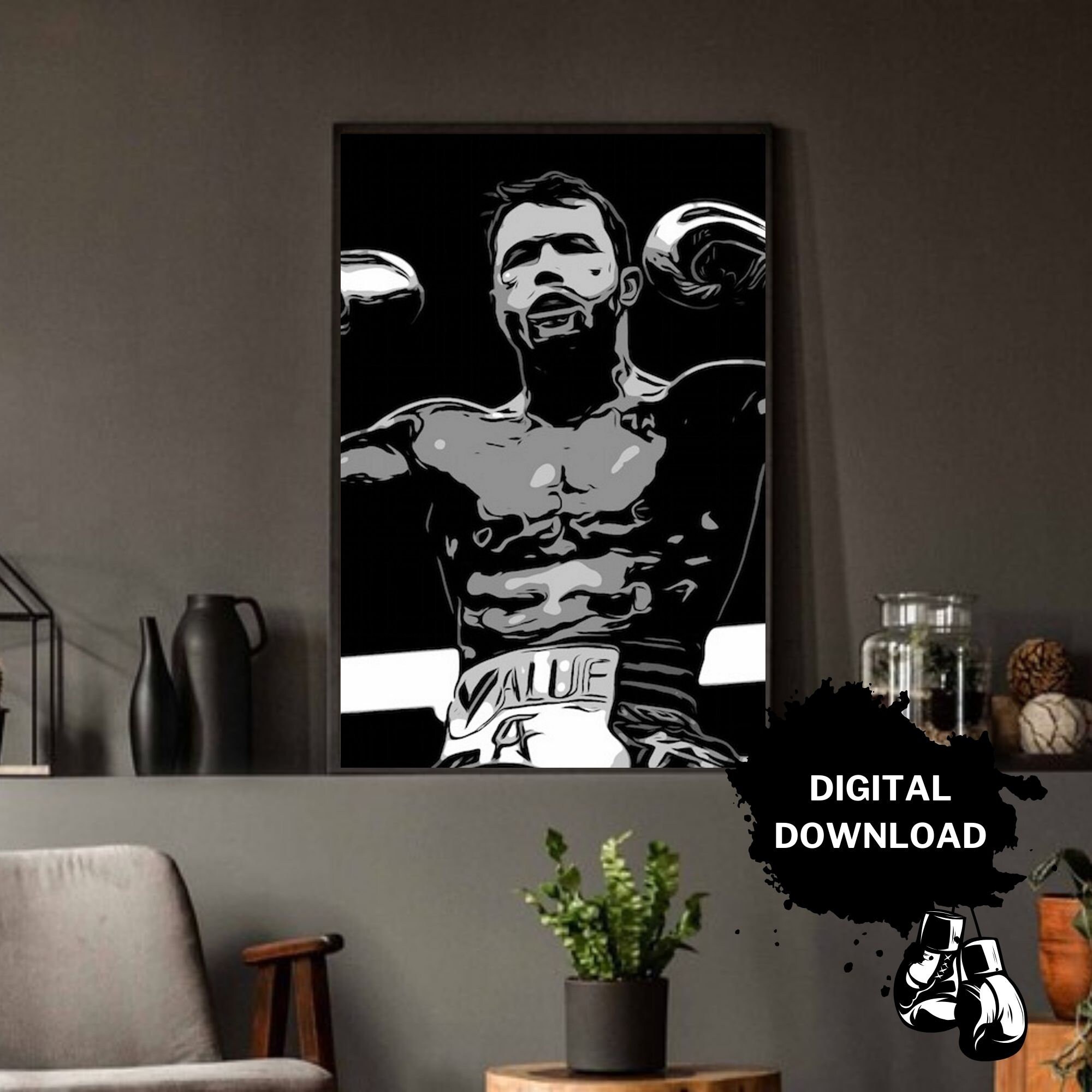 Canelo Alvarez Boxing Poster, Printable Wall Poster, Undisputed ...