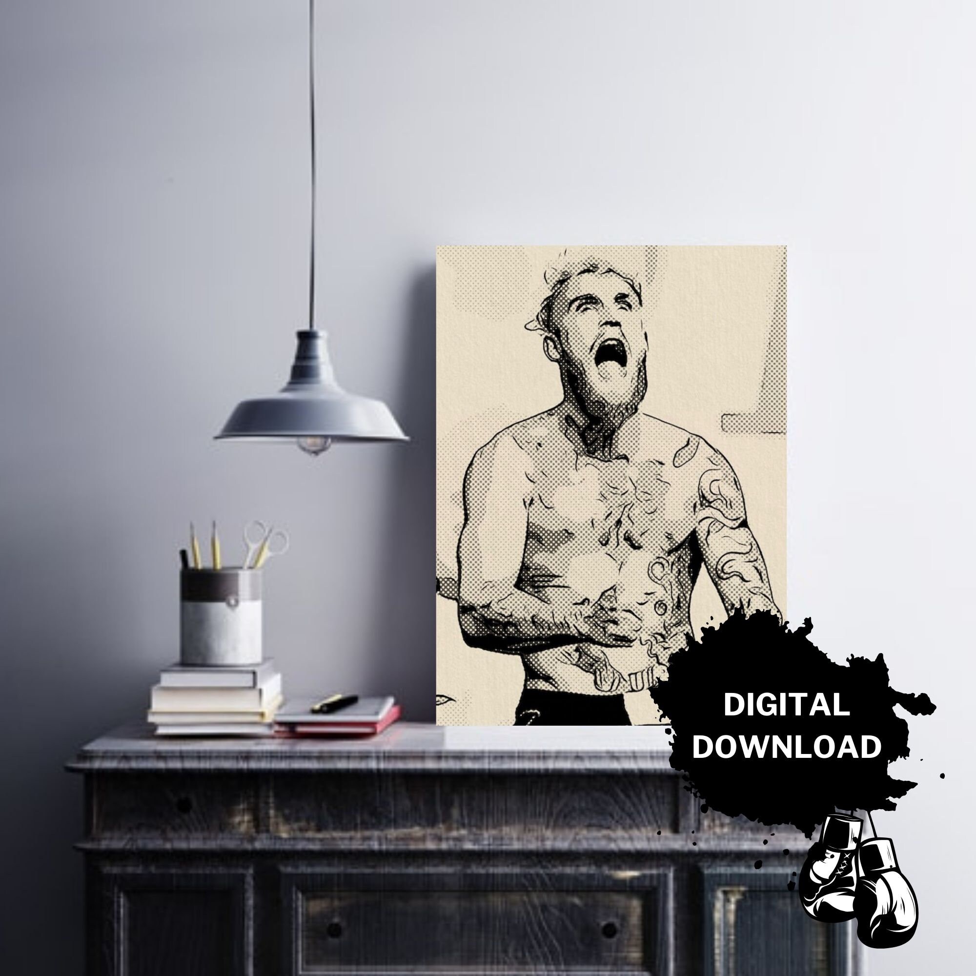Jake Paul Boxing Poster Printable Wall Art Boxing Poster - Etsy