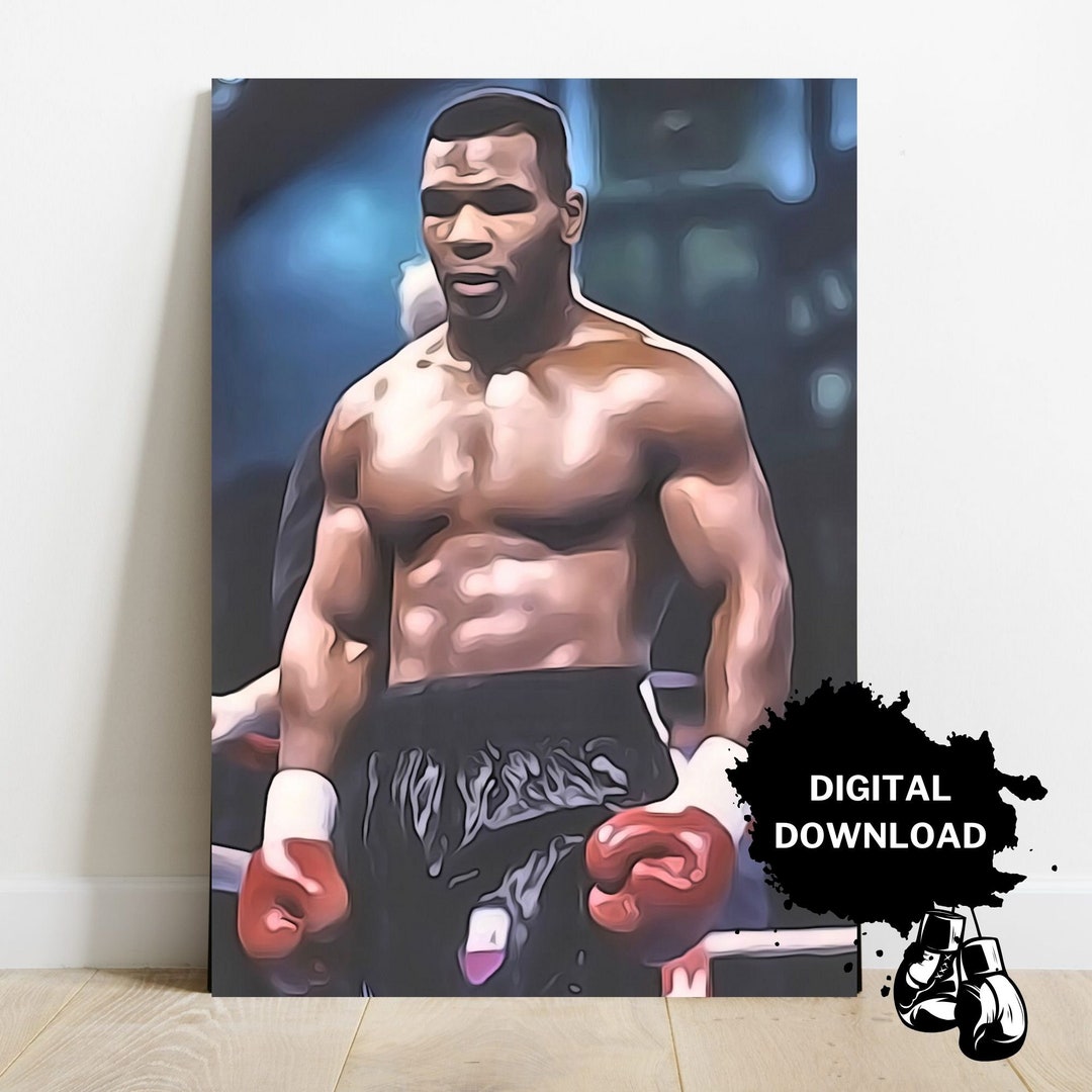 Mike Tyson Boxing Poster, Heavyweight Champion, Boxing Great, Printable ...