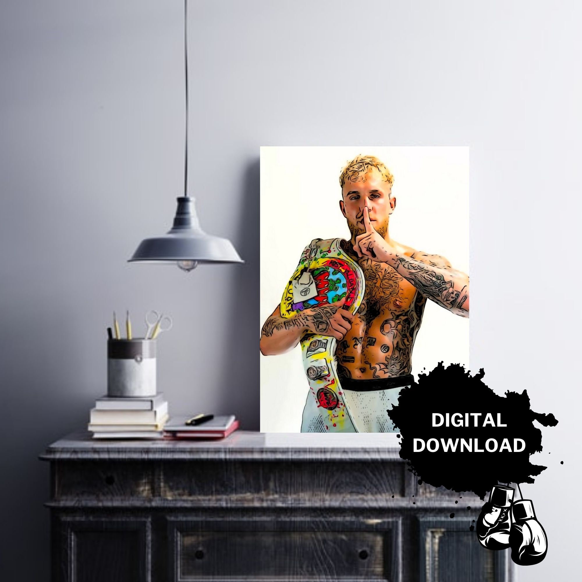 Jake Paul Poster, Printable Poster, Boxing Poster, Influencer Boxer ...