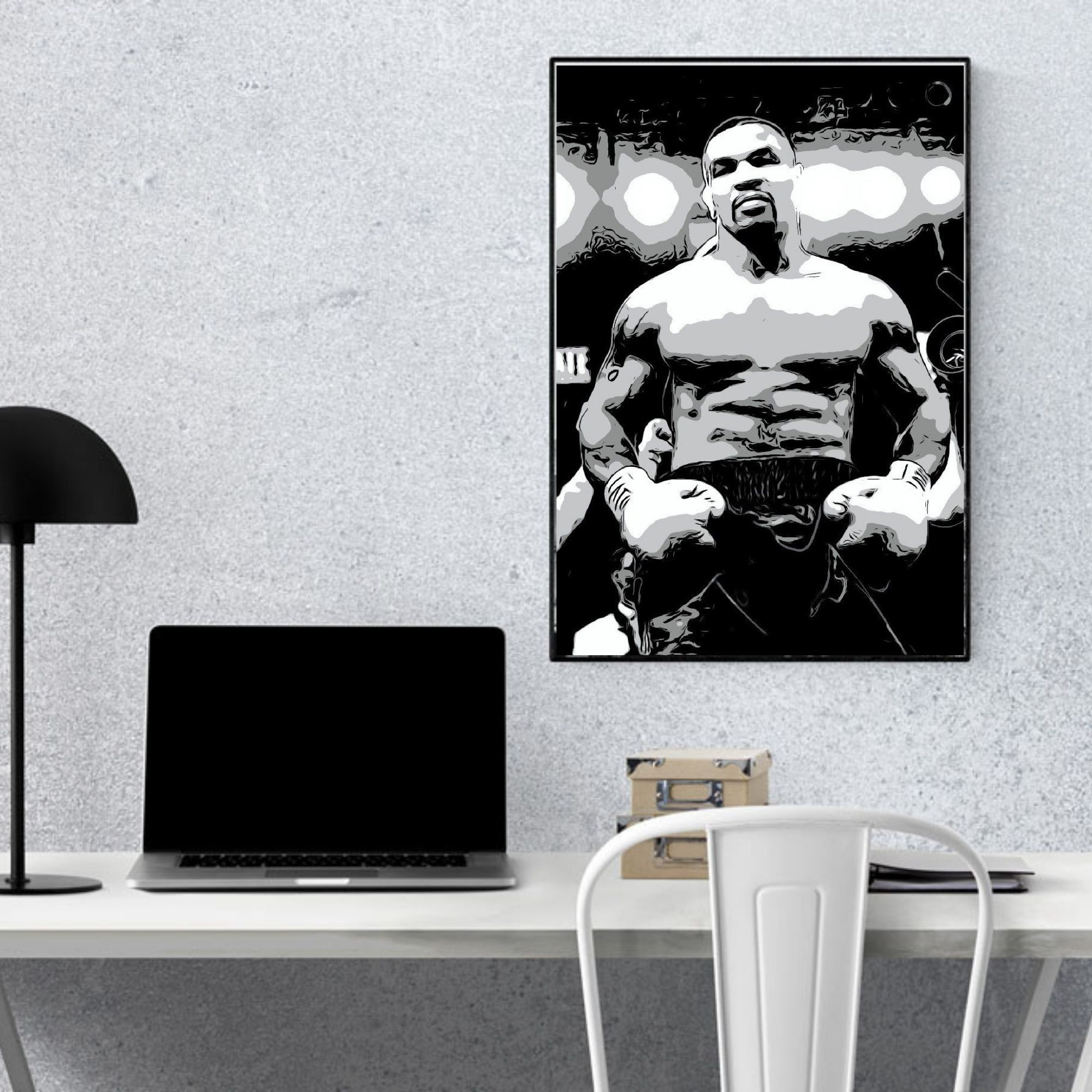 Mike Tyson Poster, Printable Wall Art, Boxing Poster, Black & White ...
