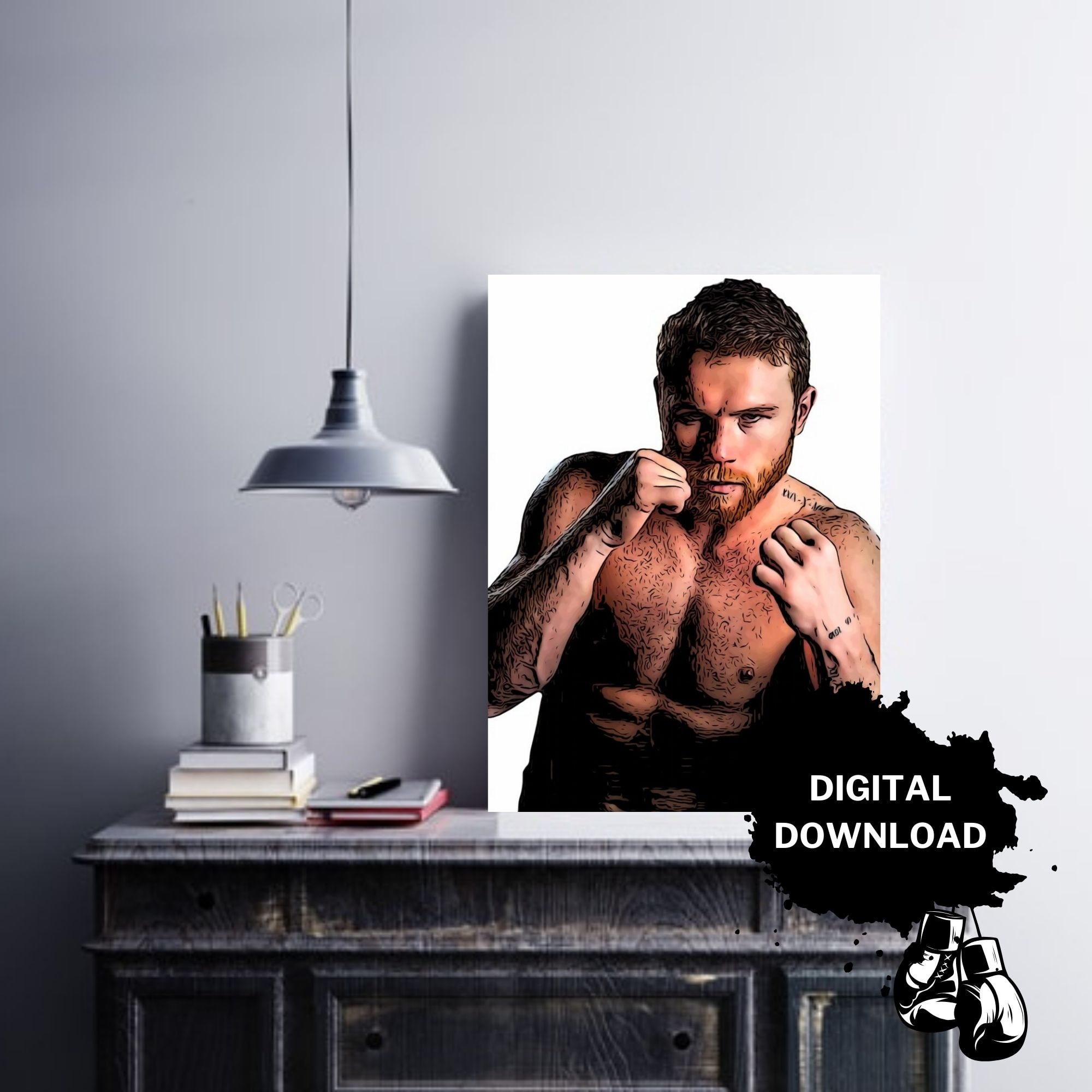Canelo Alvarez Digital Download Poster, Printable, Boxing Legend, Boxer ...