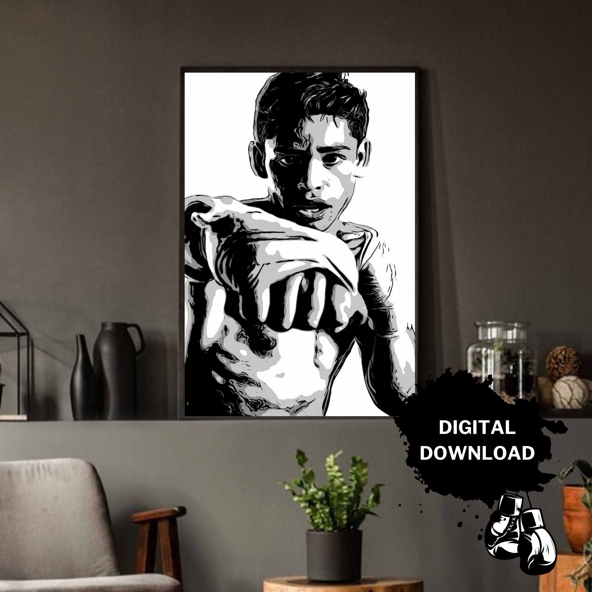 Ryan Garcia Boxing Poster, Boxing Champion, Printable Wall Art, Boxing ...