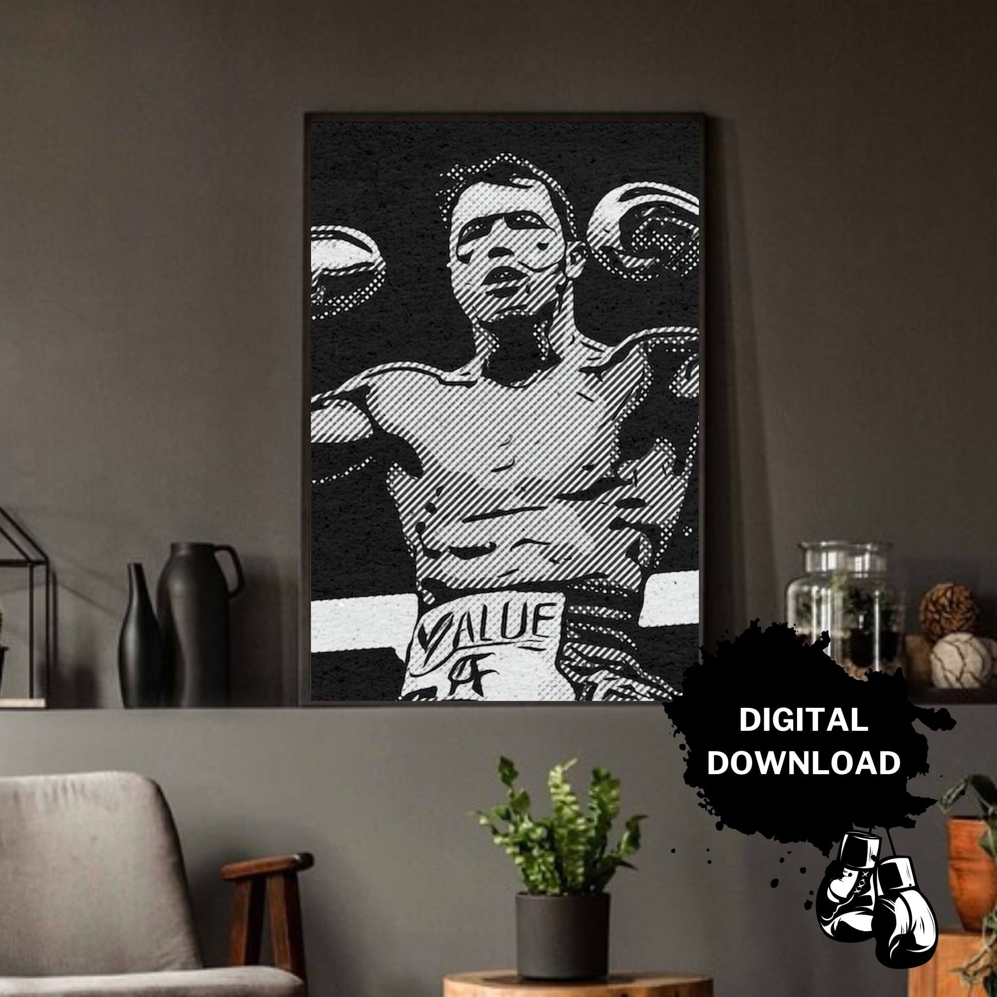 Canelo Alvarez Boxing Poster, Printable Wall Poster, Boxing Great ...