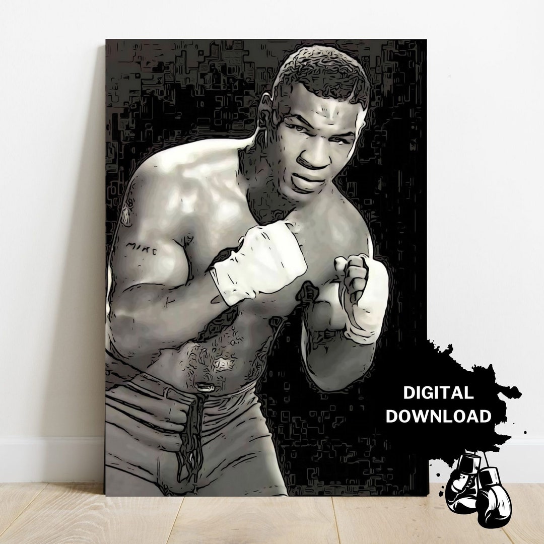 Mike Tyson Boxing Poster, Boxing Legend, Best Boxer, Printable Wall Art ...