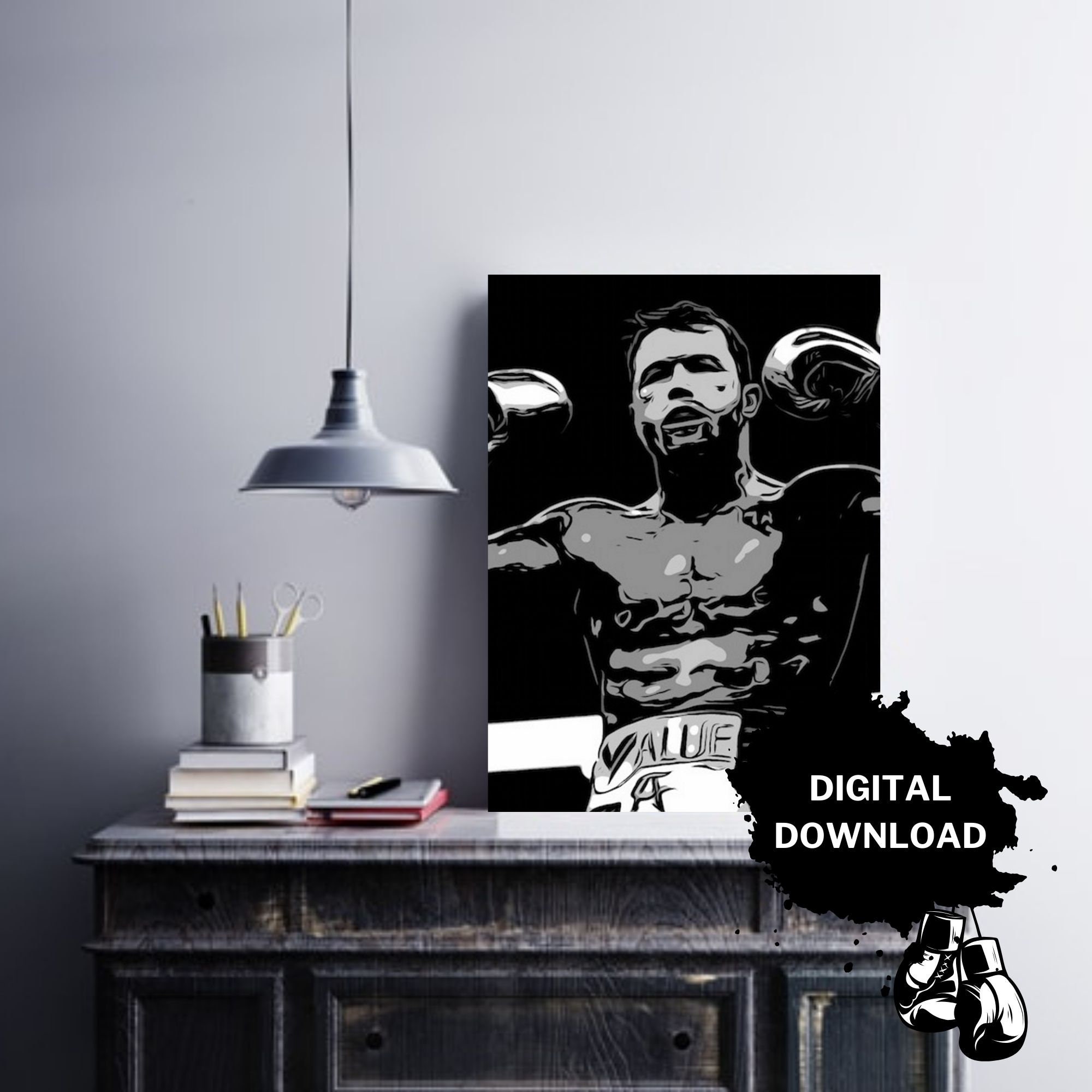 Canelo Alvarez Boxing Poster, Printable Wall Poster, Undisputed ...