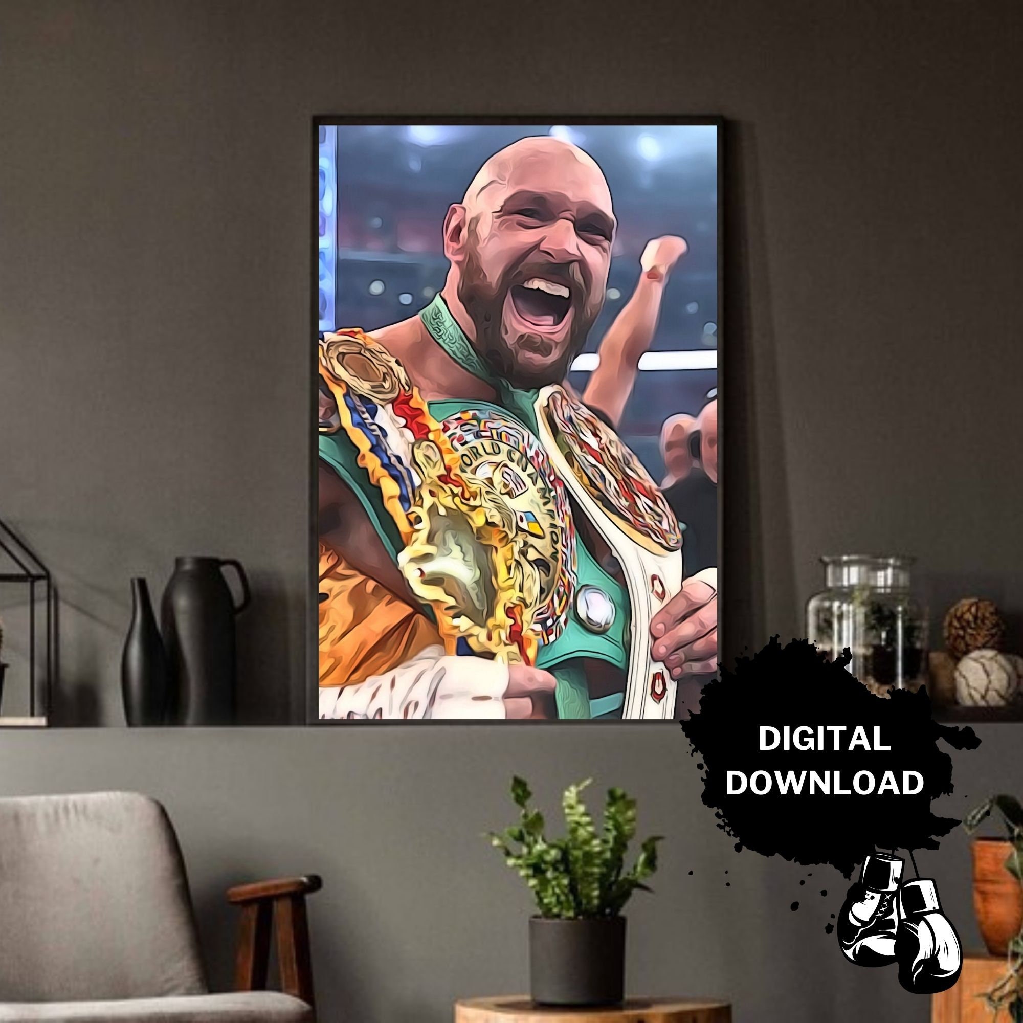 Tyson Fury Poster, Heavyweight Legend, All Time Great , Printable Wall ...