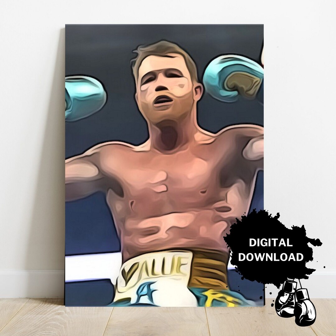 Canelo Alvarez Boxing Poster, Printable Wall Poster, Boxing Legend ...