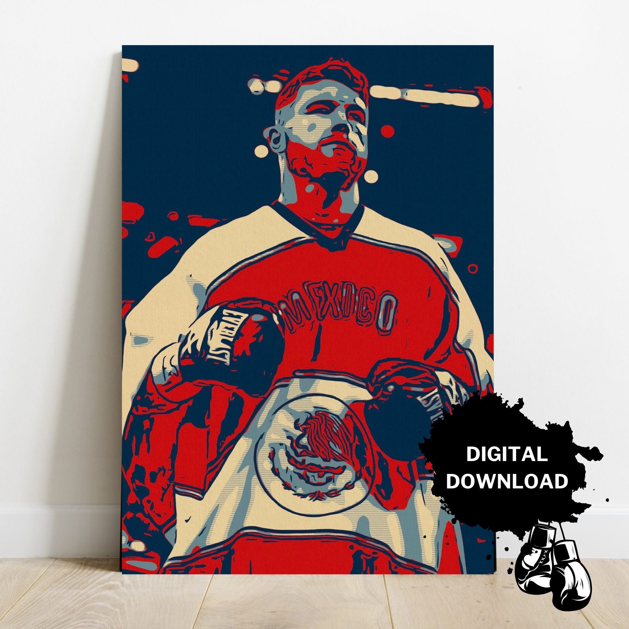 Canelo Alvarez Wall Art, Printable, Mexican Undisputed Champion, Pound ...
