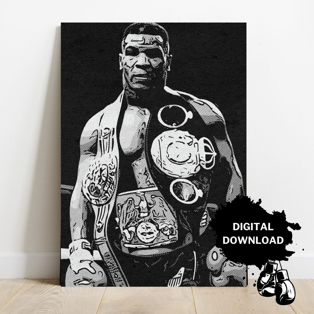 Mike Tyson Poster, Greatest Heavyweight Boxer, Greatest Boxer ...