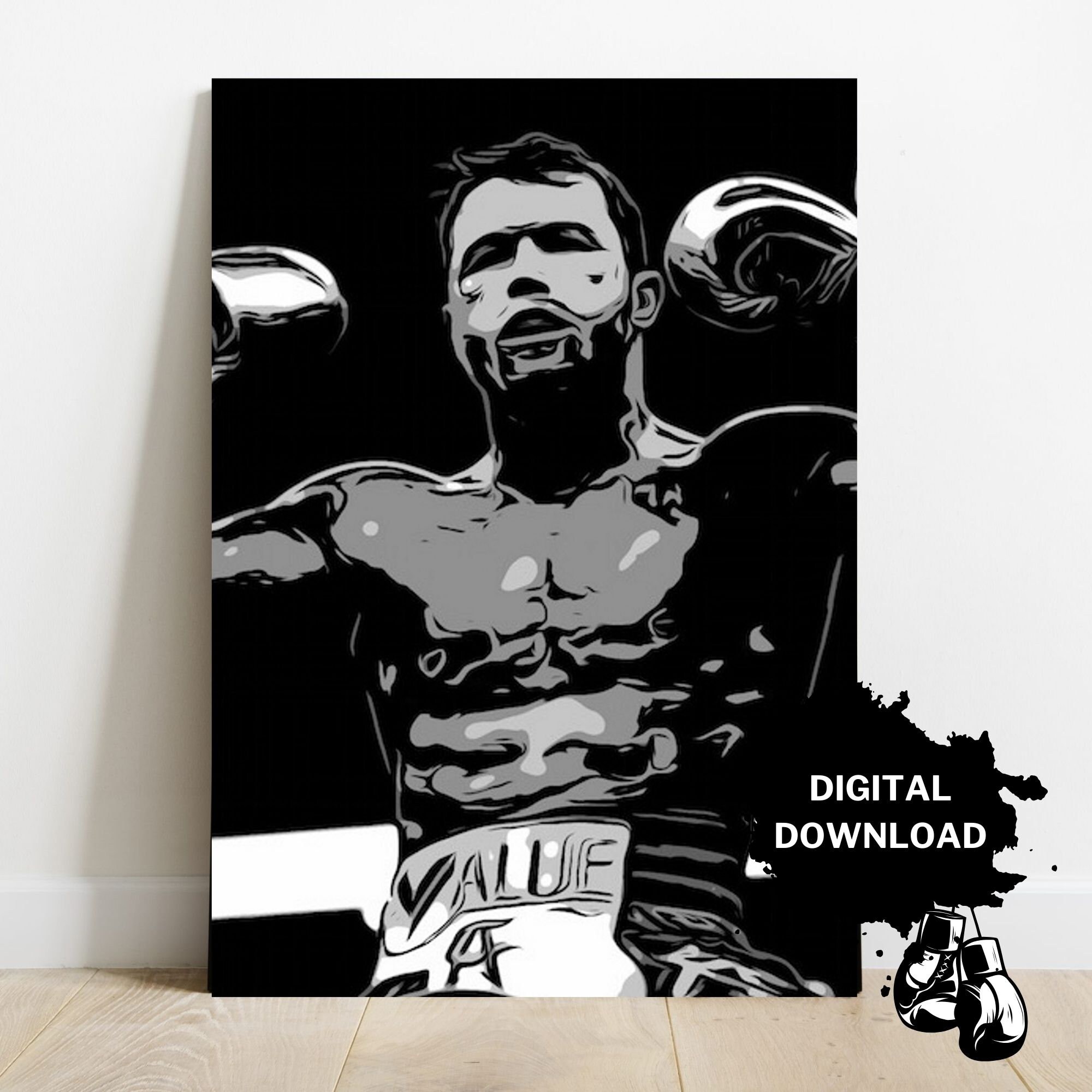 Canelo Alvarez Boxing Poster, Printable Wall Poster, Undisputed ...