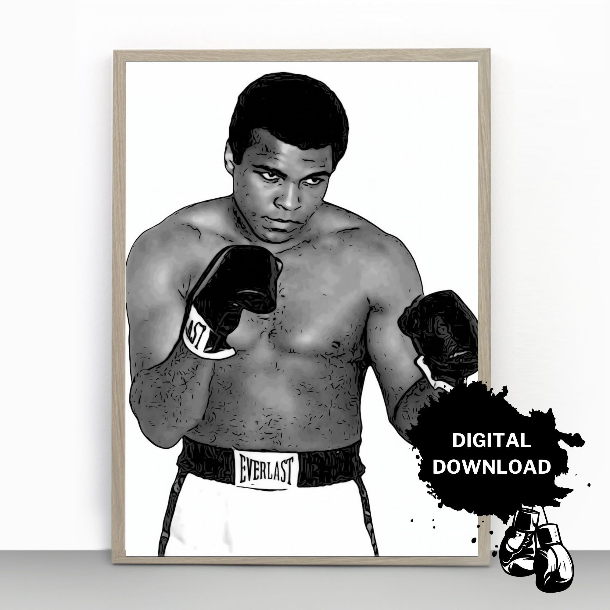 Muhammad Ali Boxing Poster, Heavyweight Champion, Boxing Great ...