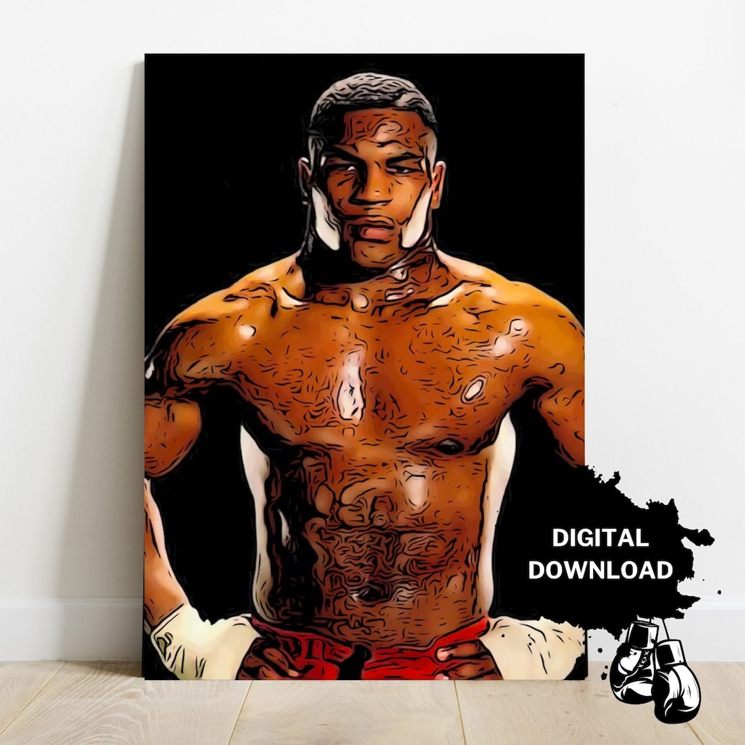 Mike Tyson Poster, Heavyweight Champion, Boxing Legend , Printable Wall ...
