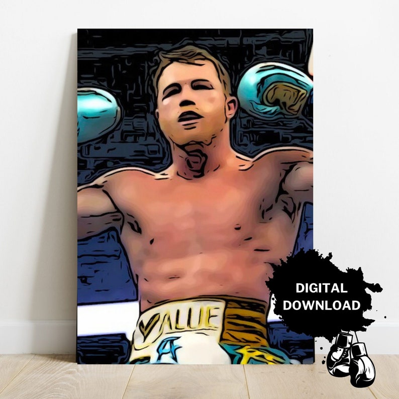 Canelo Alvarez Boxing Poster, Printable Wall Poster, Mexican Undisputed ...