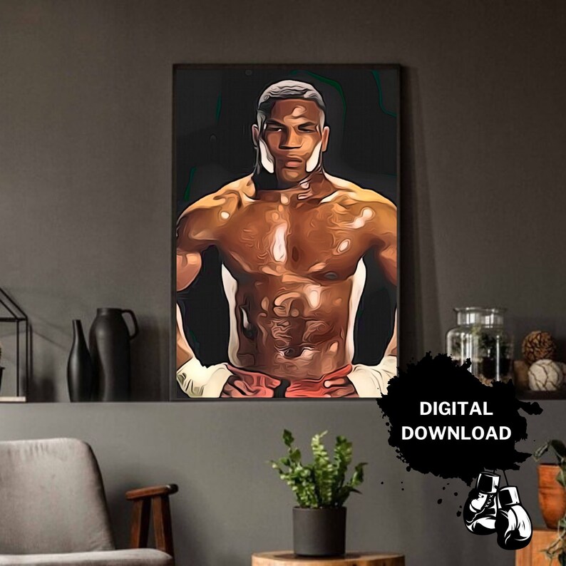 Mike Tyson Poster, Heavyweight Champion, Best Boxer, Printable Wall Art ...