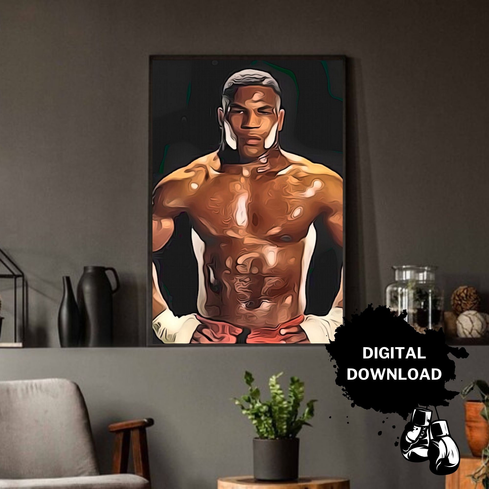Mike Tyson Poster, Heavyweight Champion, Best Boxer, Printable Wall Art ...
