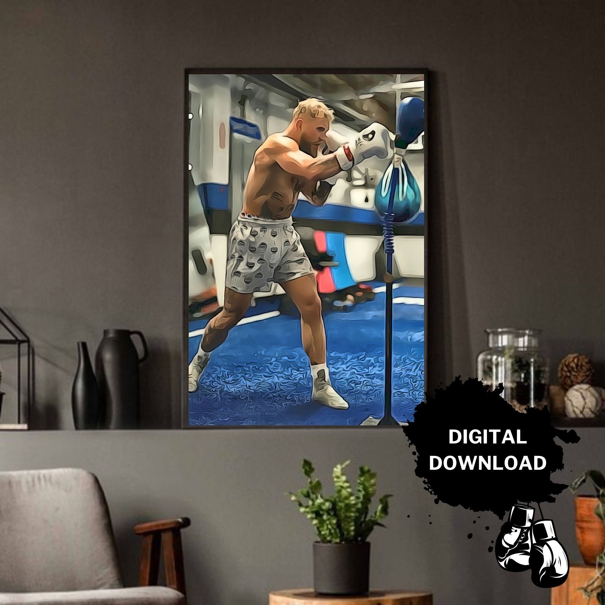 Jake Paul Boxing Poster, Printable Wall Poster, Boxing Maverick ...