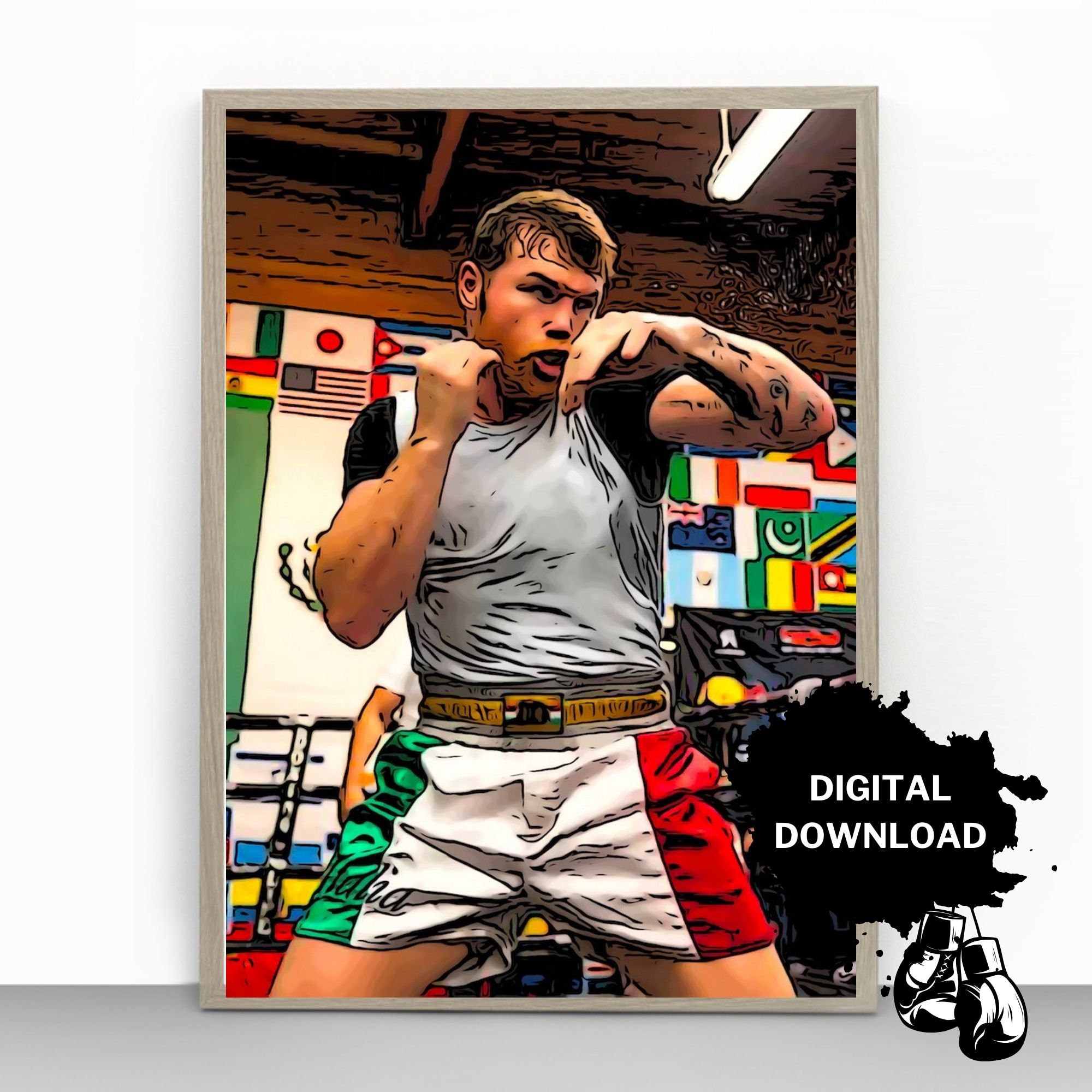 Canelo Alvarez Poster, Printable Wall Poster, Greatest Mexican Boxer ...