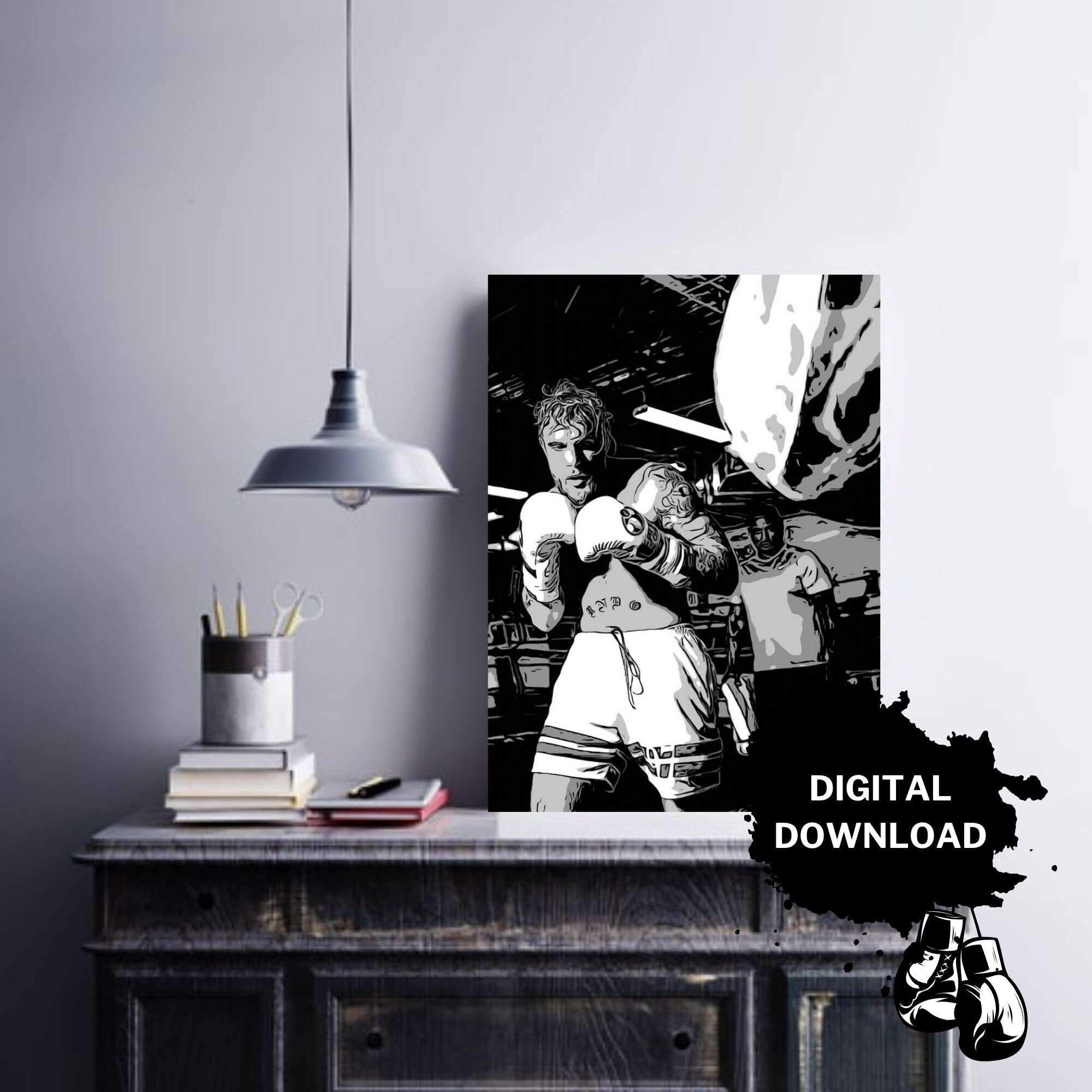 Jake Paul Boxing Poster, Printable Wall Art, Boxing Poster, Boxing ...