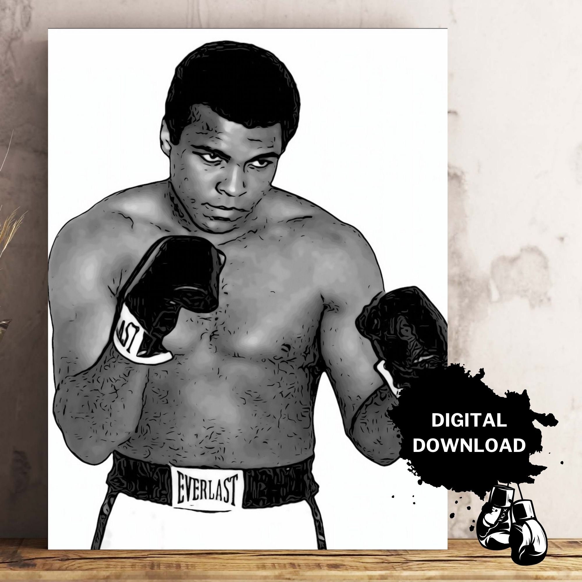 Muhammad Ali Boxing Poster, Heavyweight Champion, Boxing Great ...