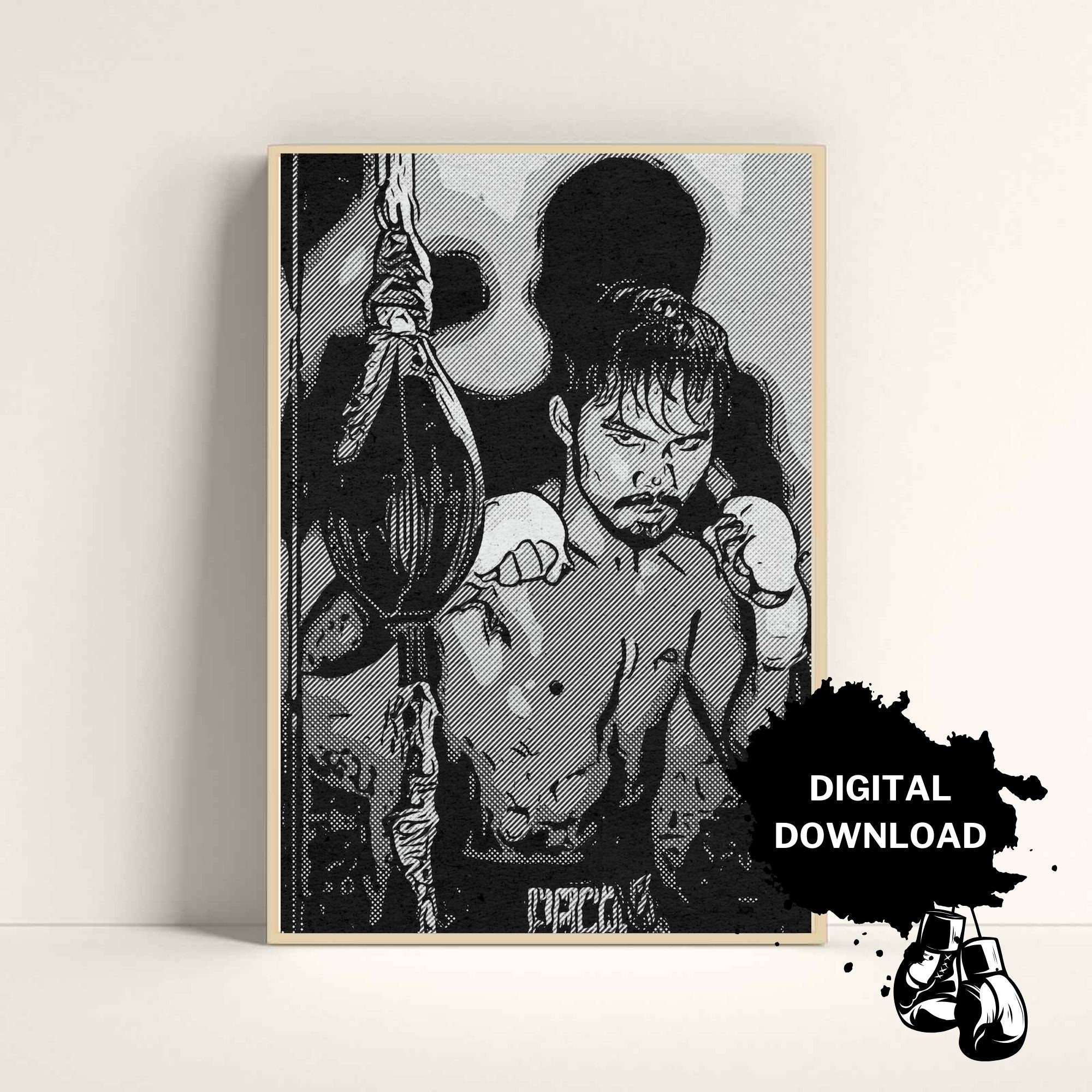 Manny Pacquiao Poster, Boxing Great, Printable Wall Art, Filipino ...