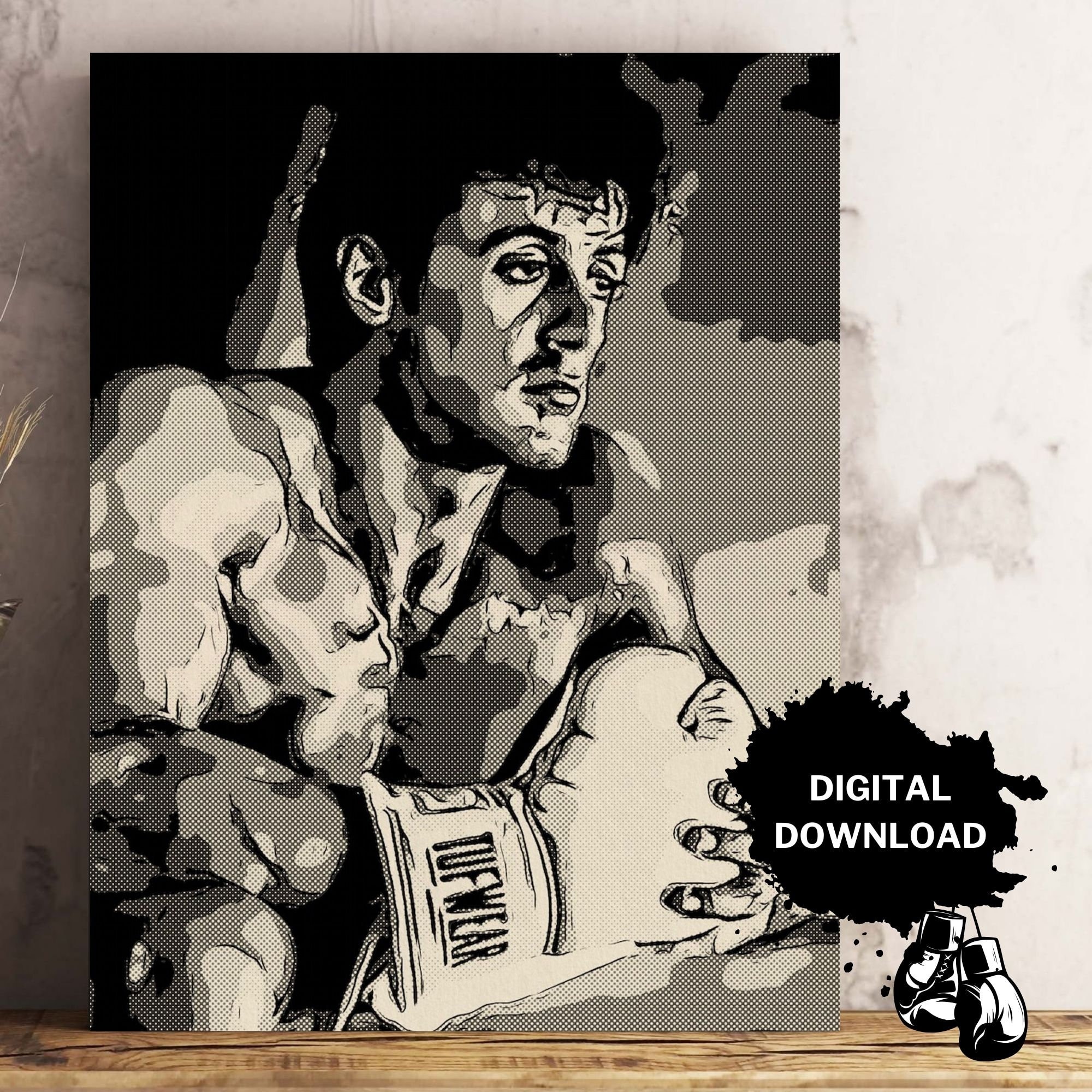 Rocky Balboa Boxing Poster, Boxing Legend, Greatest of All Time ...
