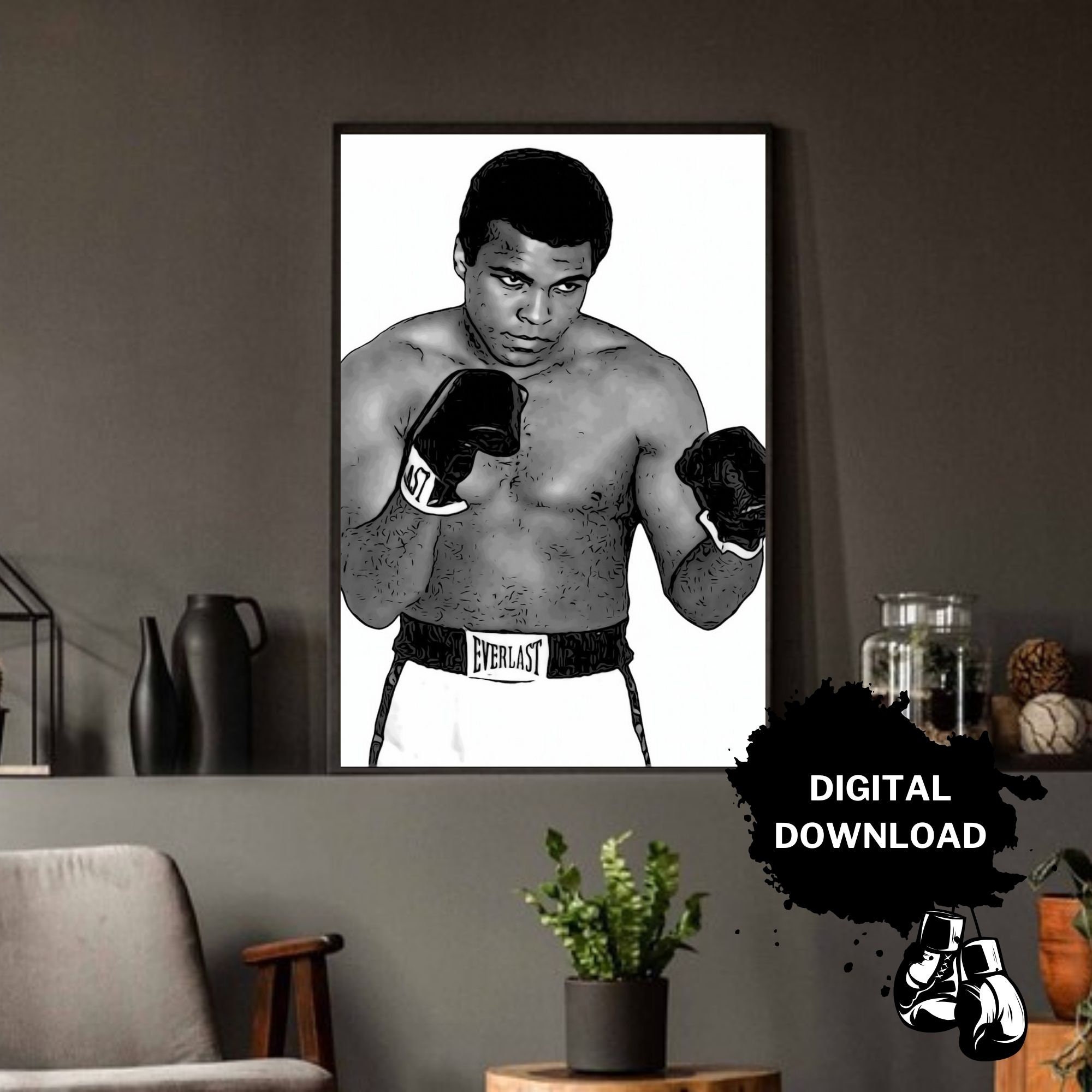 Muhammad Ali Boxing Poster, Heavyweight Champion, Boxing Great ...