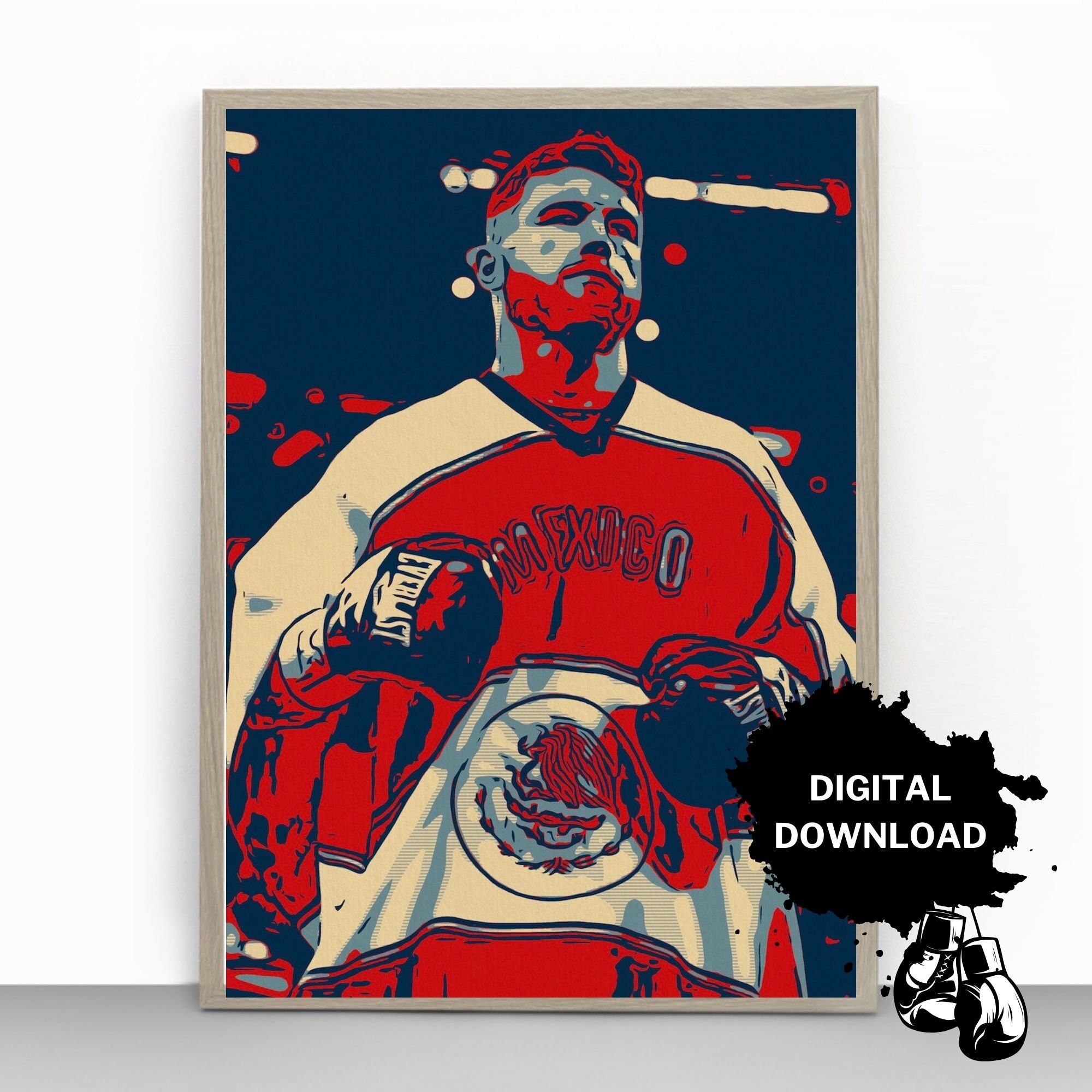 Canelo Alvarez Wall Art, Printable, Mexican Undisputed Champion, Pound ...