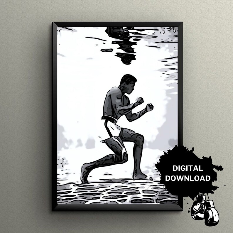Muhammad Ali Underwater Poster, Printable Wall Art, Boxing Poster ...