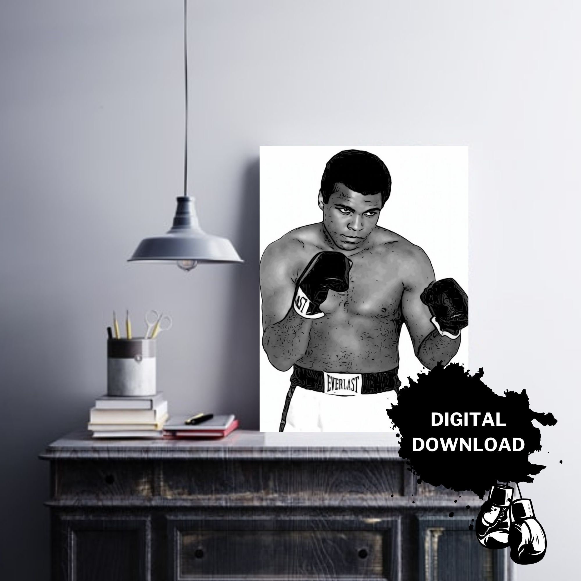 Muhammad Ali Boxing Poster, Heavyweight Champion, Boxing Great ...