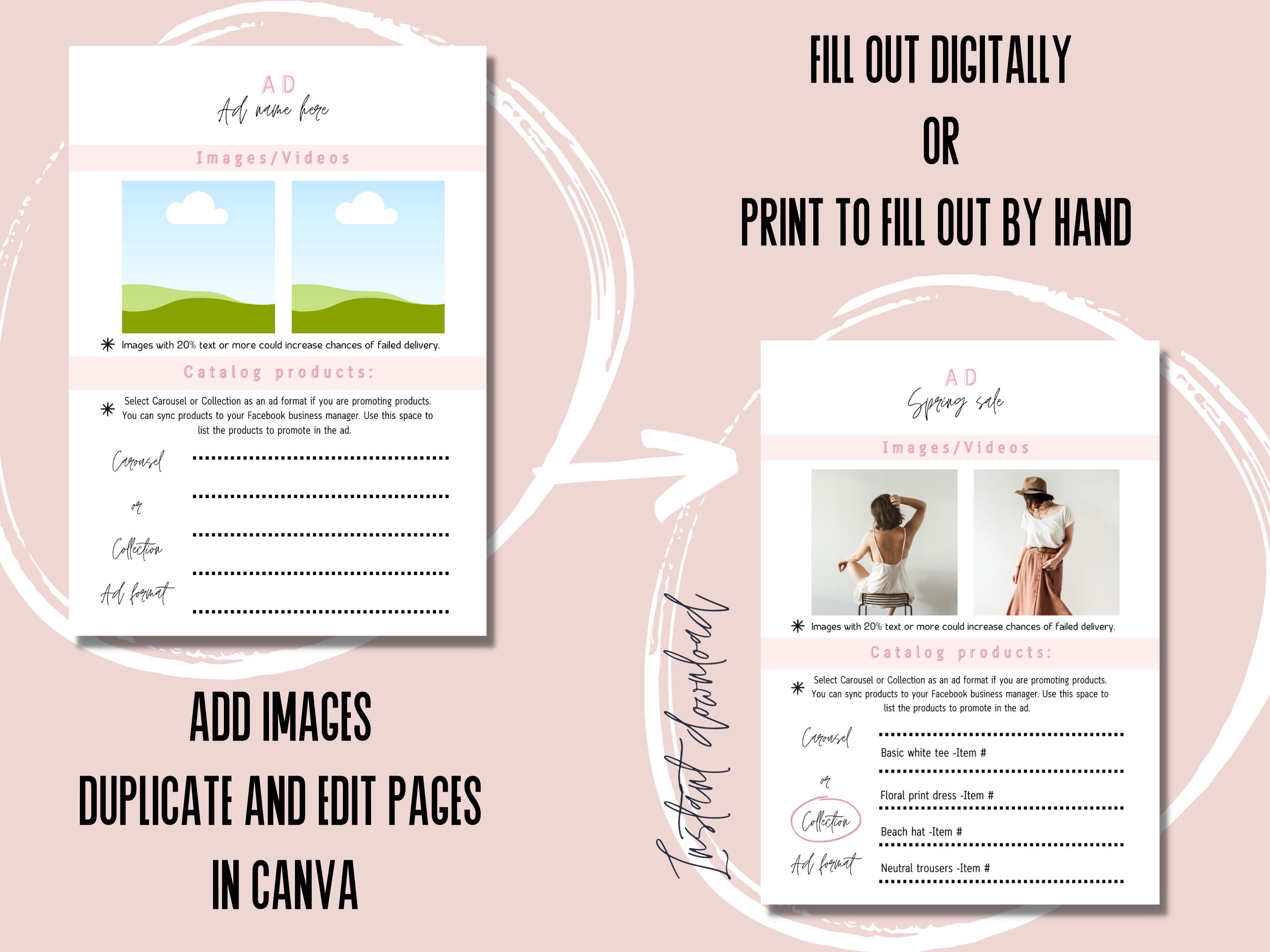 Facebook Ad Campaign Planner, Social Media Ad Workbook, Guide to Social ...