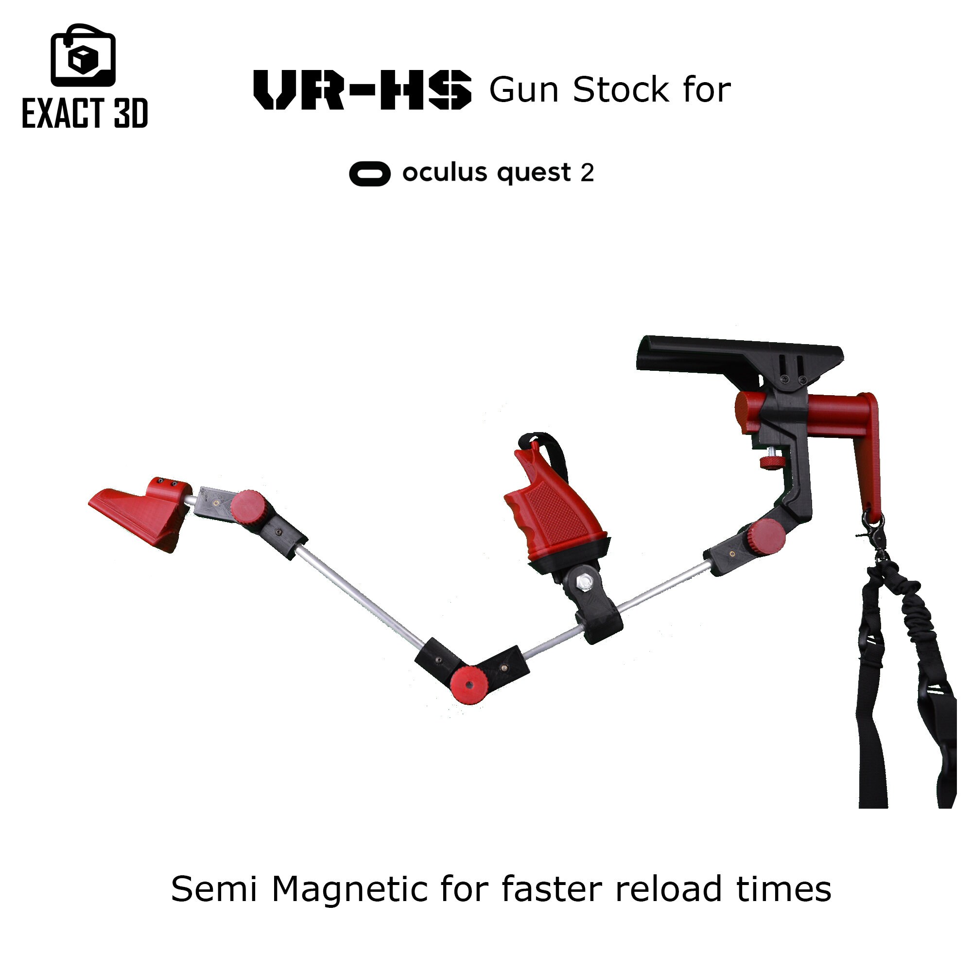 VR Gunstock Works With Quest 2 : VR-HS Semi Magnetic - Etsy