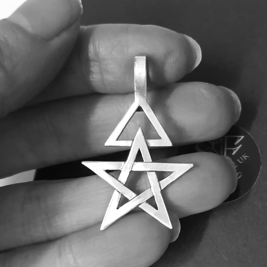 Silverfireuk Third Degree Pentagram Pendant 925 Silver, Handmade 3rd ...