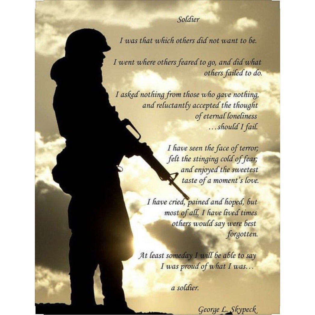 Soldier Poem Canvas Board by George L. Skypeck - Etsy