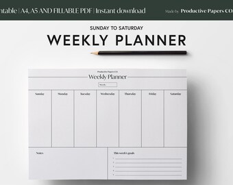 Landscape Weekly Planner - Etsy