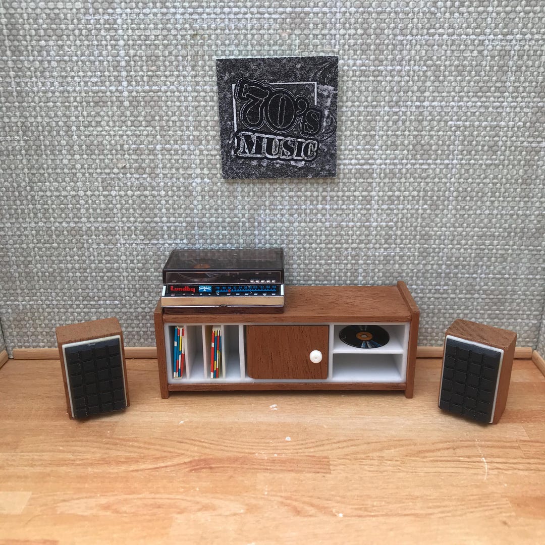 Lundby Turntable and Stereo Bench for Dollhouse / Vintage / Sweden - Etsy