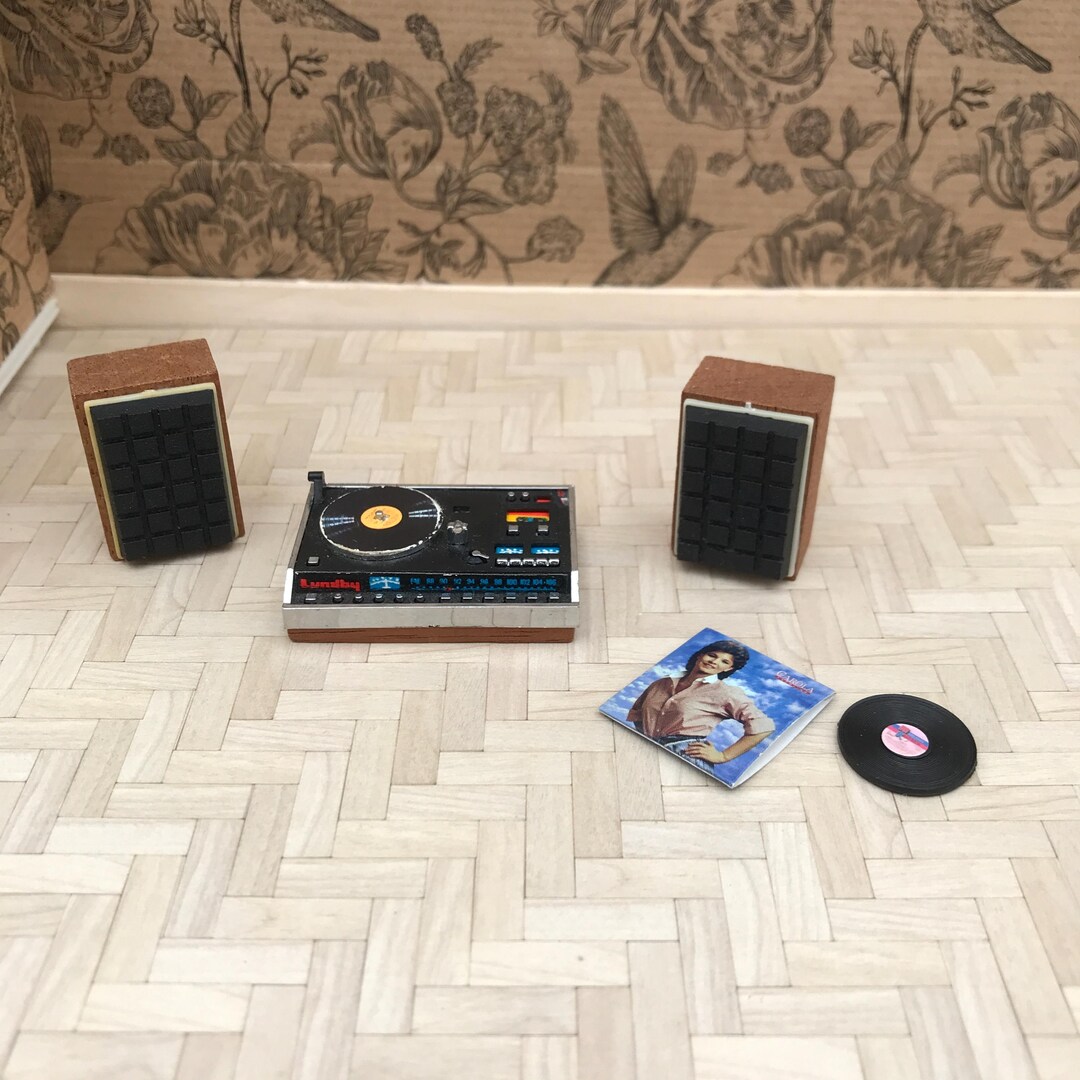 Lundby Stereo / Record Player /turntable for Dollhouse / Vintage ...
