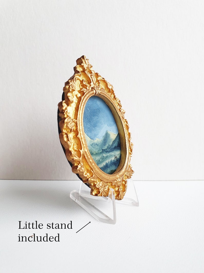 Miniature Original Oil Painting Vintage Style Mini Framed - Etsy