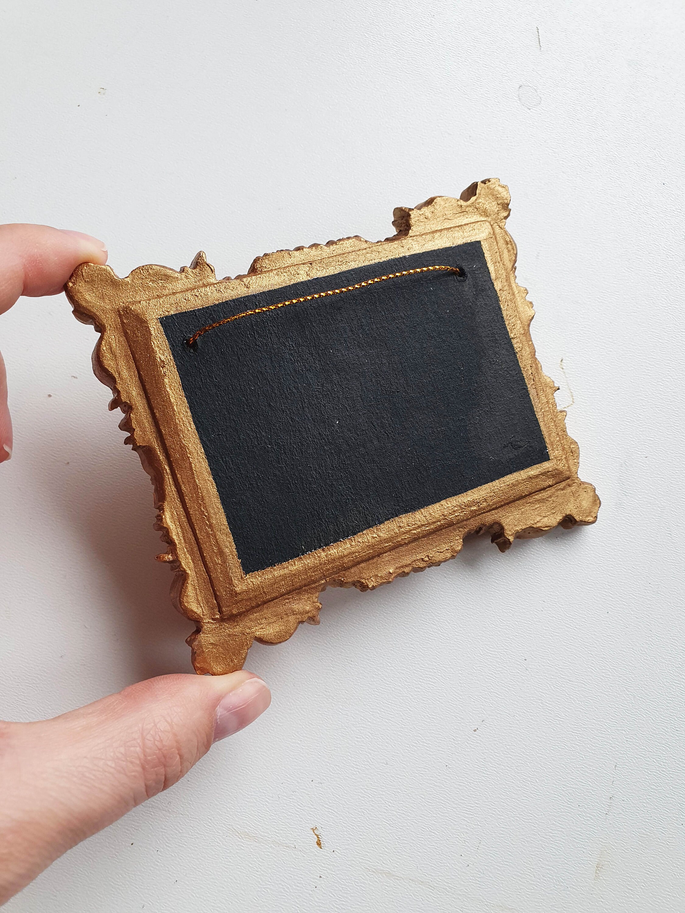 Original Mini Painting in Vintage Frame, Hand Painted Miniature Oil ...