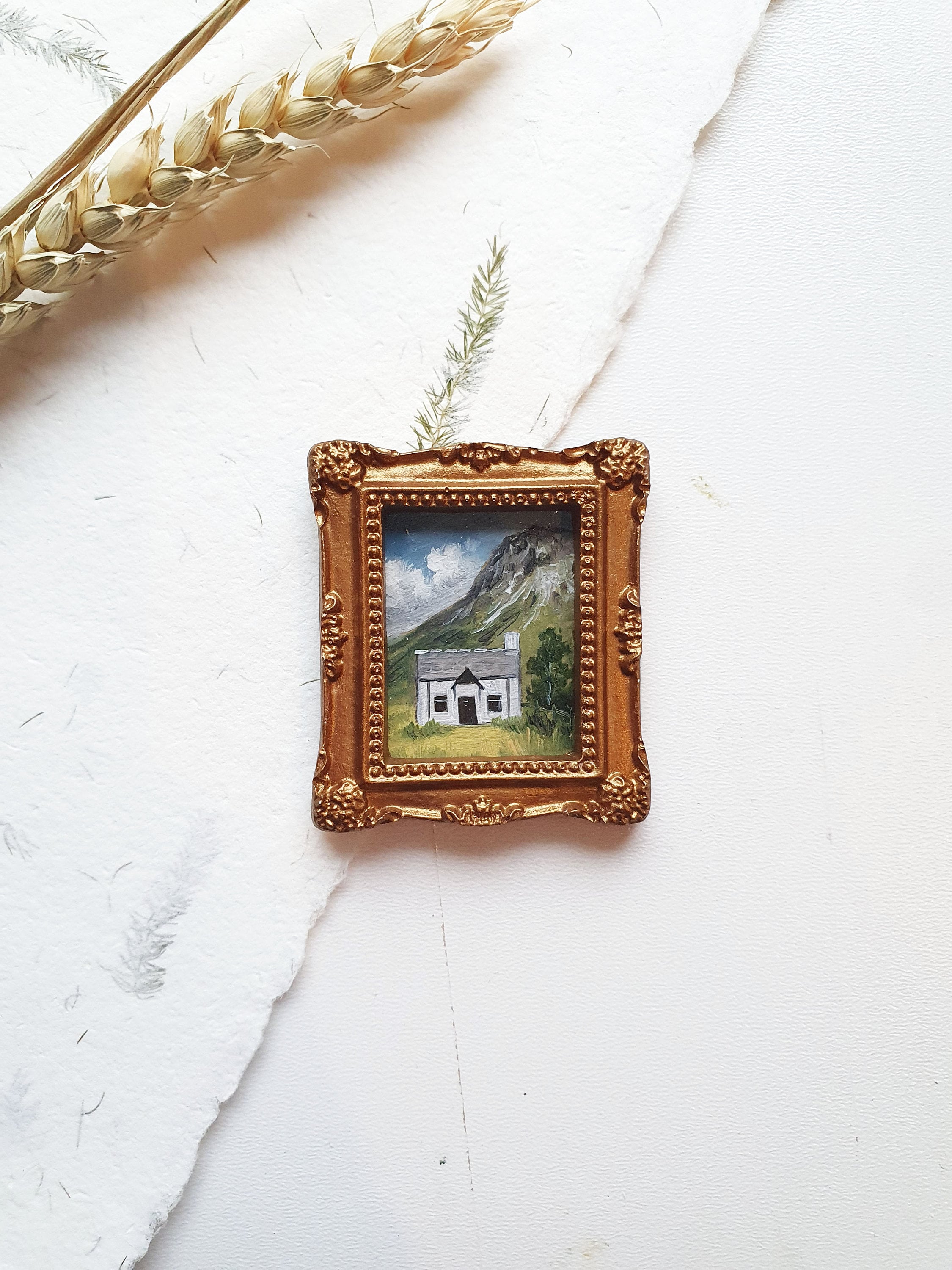 Miniature Original Oil Painting, Vintage Style Mini Framed Painting - Etsy
