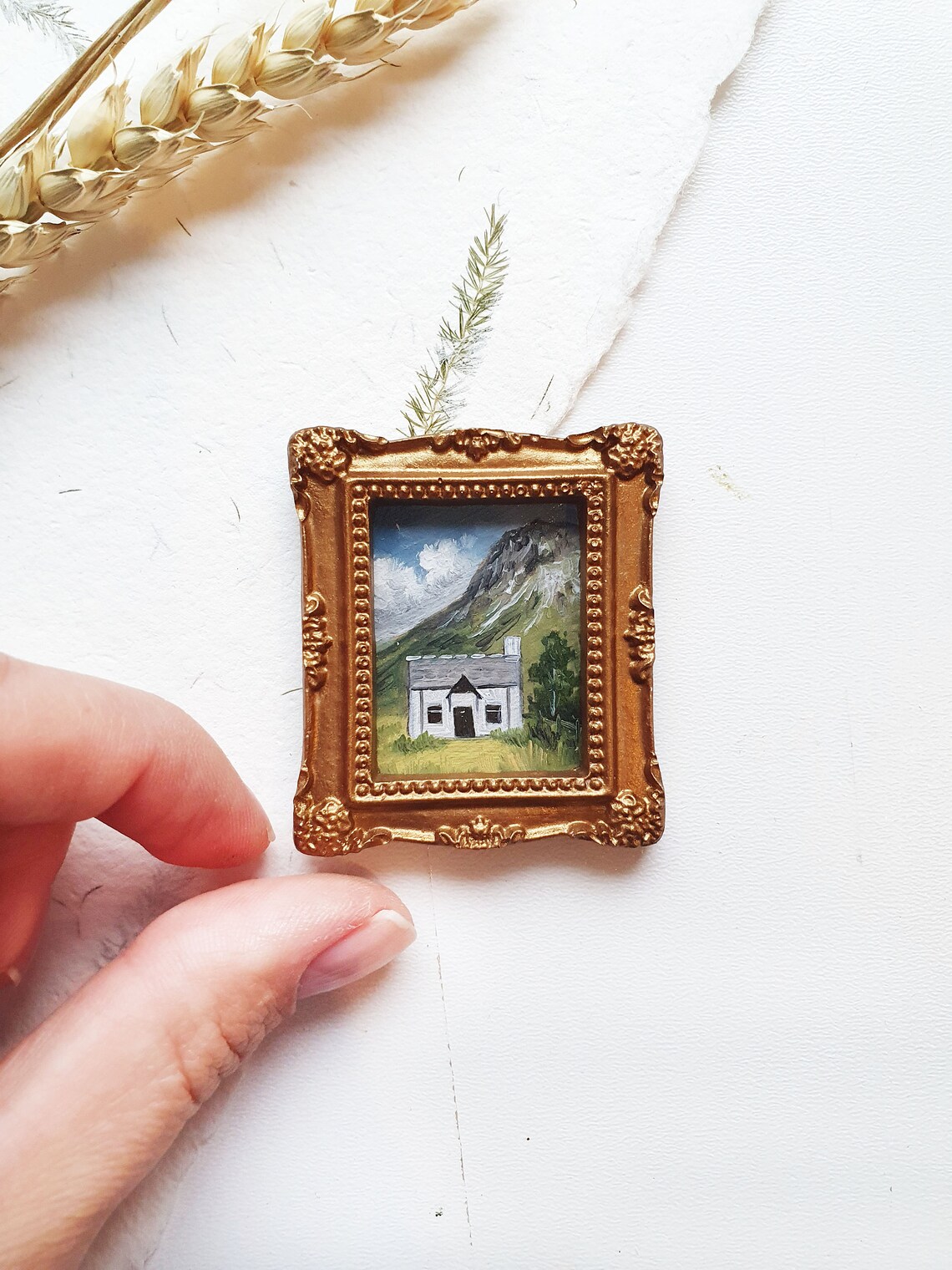 Miniature Original Oil Painting, Vintage Style Mini Framed Painting - Etsy