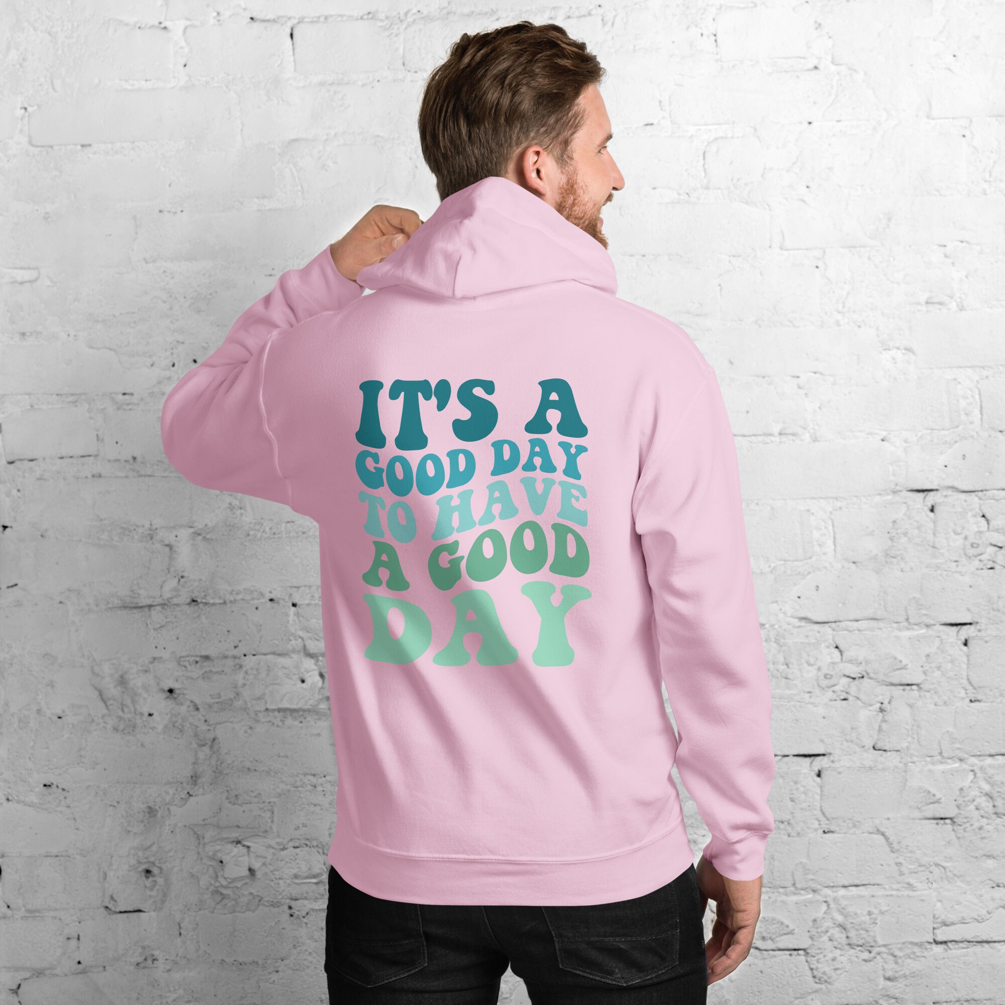 It's a Good Day to Have a Good Day Hoodie, Wavy Retro Sweatshirt ...